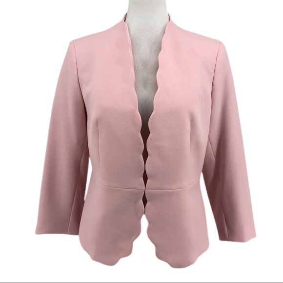 Kasper | Jackets & Coats | Kasper Tutu Pink Blush Scalloped Edge Jacket ...